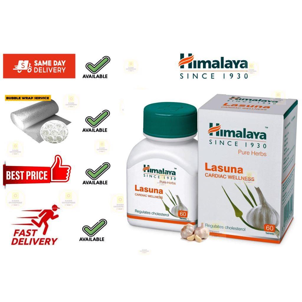 (NEW STOCK) Himalaya Lasuna Garlic - Regulates cholesterol 60s | Shopee ...
