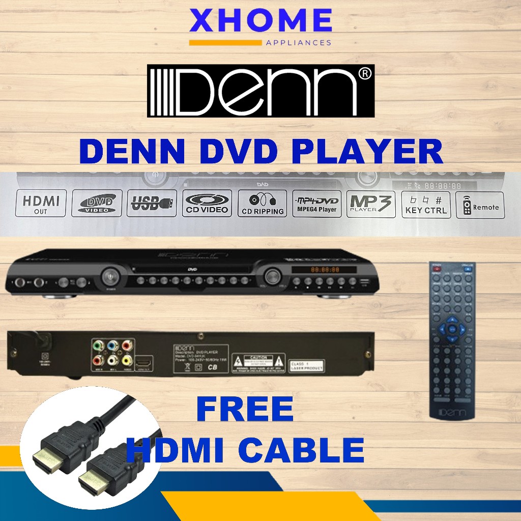 DENN DVD-94HUK KARAOKE DVD PLAYER (WITH MIC INPUT & KEY CONTROL) FREE ...