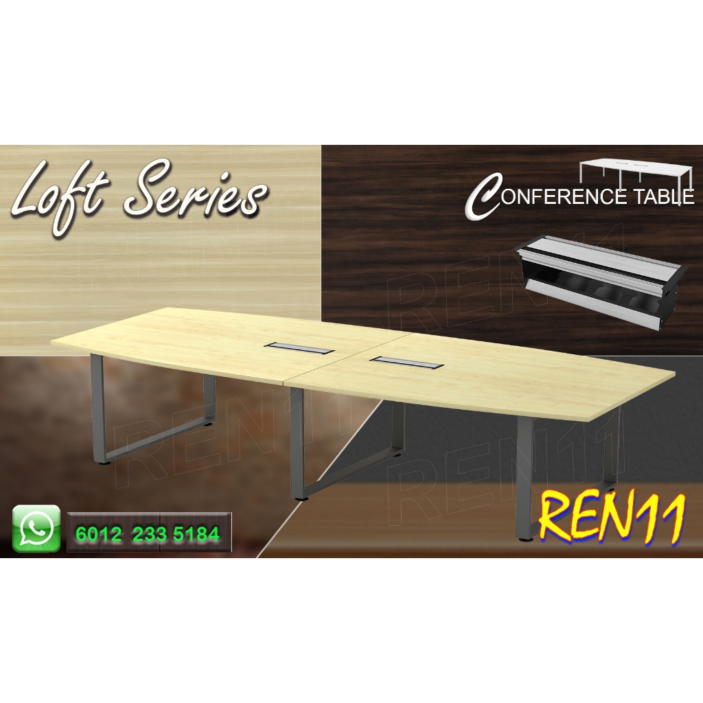 Rectangular Shape Meeting Table Conference Table (Boat Shape）- Klang ...