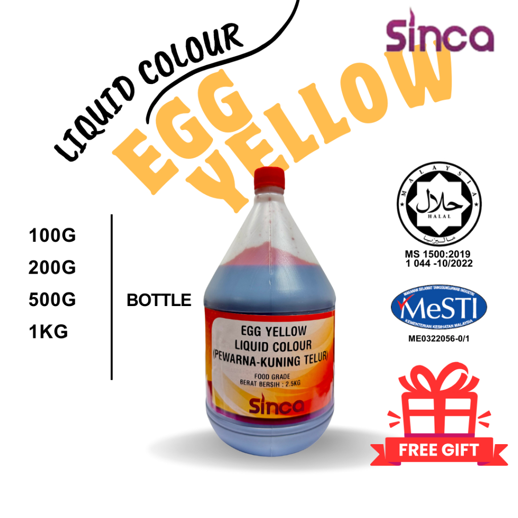 Pewarna Cecair Kuning Telur / Egg Yellow Liquid Colour - 300g / 500g ...