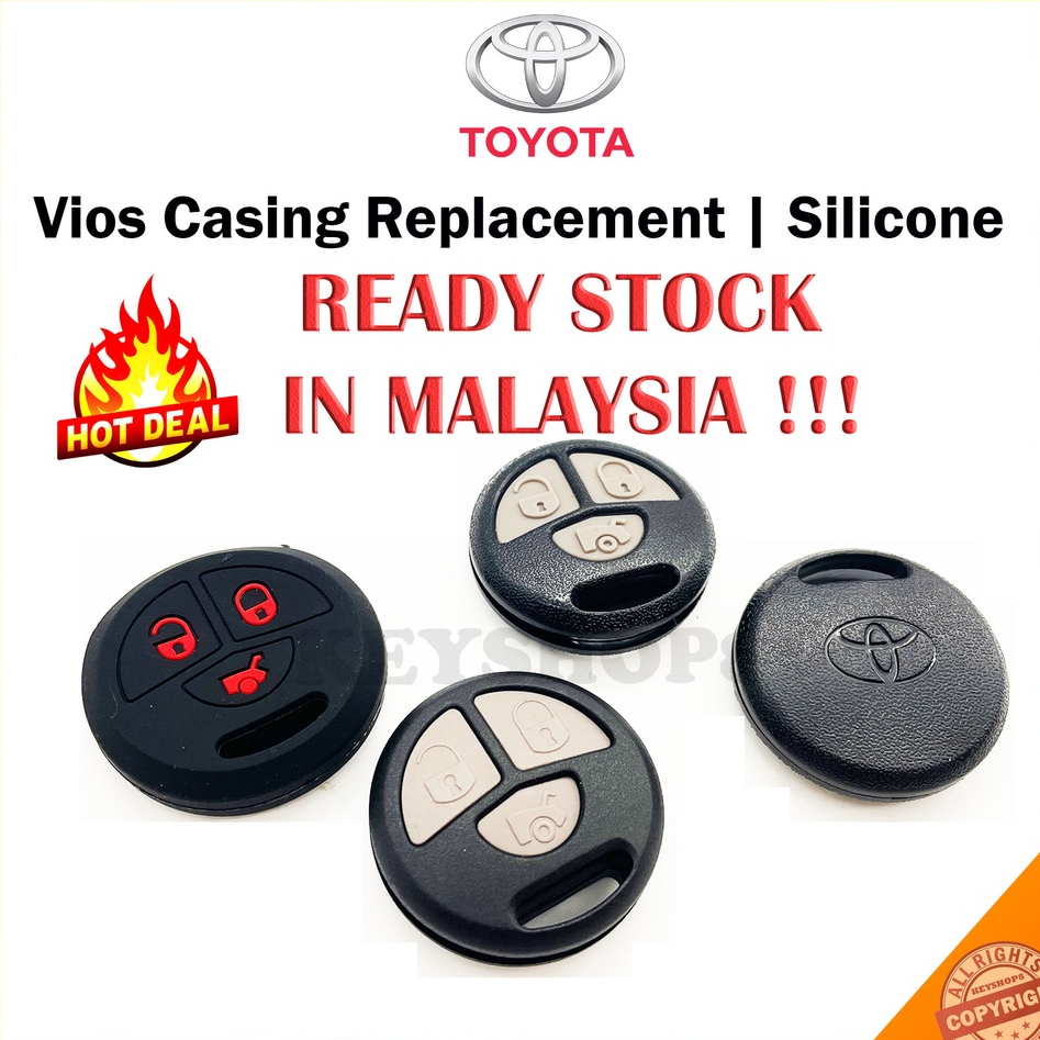 Toyota Vios remote cover case shell casing replacement with Toyota Logo ...