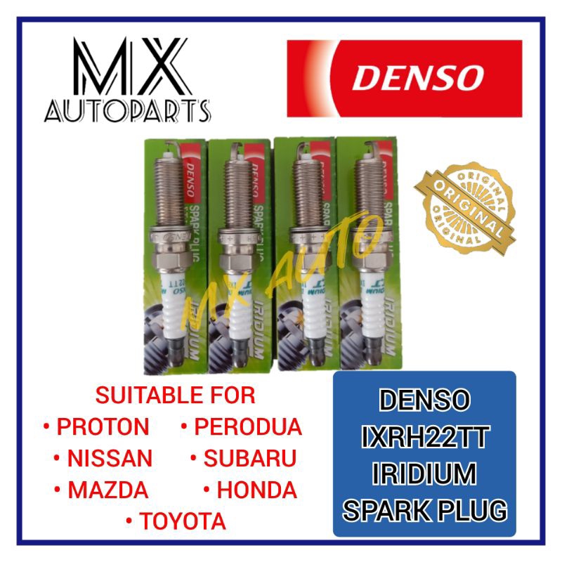 100% ORIGINAL DENSO IRIDIUM TT SPARK PLUG PROTON PERODUA NISSAN HONDA ...