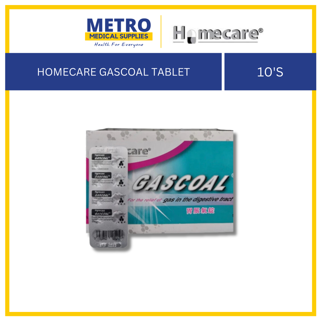 HOMECARE Gascoal Tablet 10'S Gas Relief | Shopee Malaysia