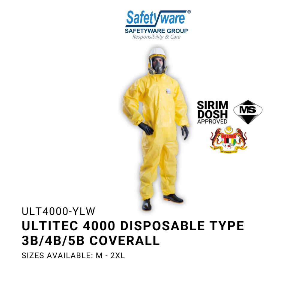 Protective Suit ULTITEC 4000 Chemical & Liquid Jet Resistant Protective ...