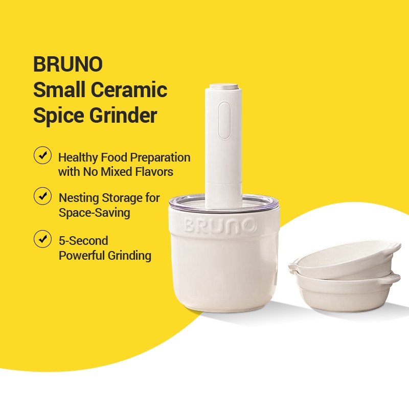 BRUNO Ceramic Meat Grinder Baby Food Processor Home Cooking Condiment ...