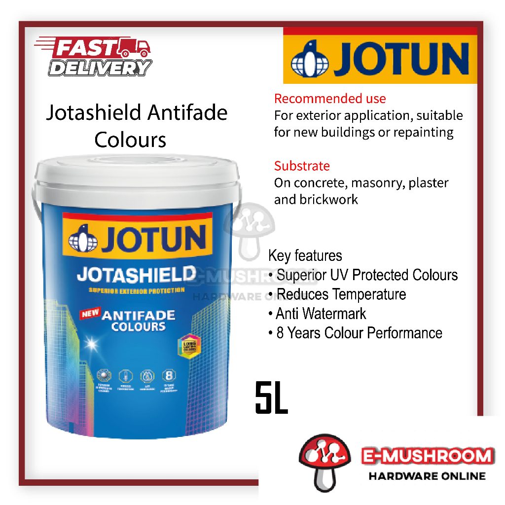 5L Jotun Paint Jotashield Antifade Exterior Wall Paint/Cat Luar/Jotun ...