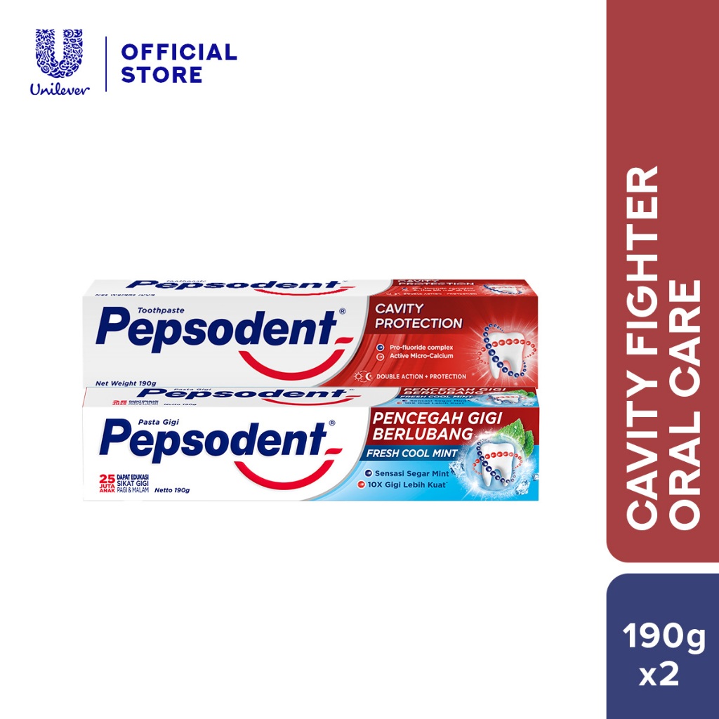 [FREE Mug (Min RM13.90)] Pepsodent Cavity Fighter + Fresh Cool Mint Cavities Prevention ...