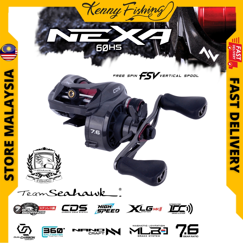 NEW 2025 SEAHAWK NEXA 60HSL BAITCASTING REEL MINI Size BC REEL ...