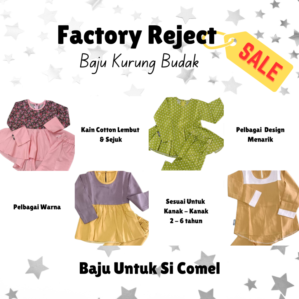 FACTORY REJECT - Baju Kurung Moden (2 - 6 tahun) | Shopee Malaysia