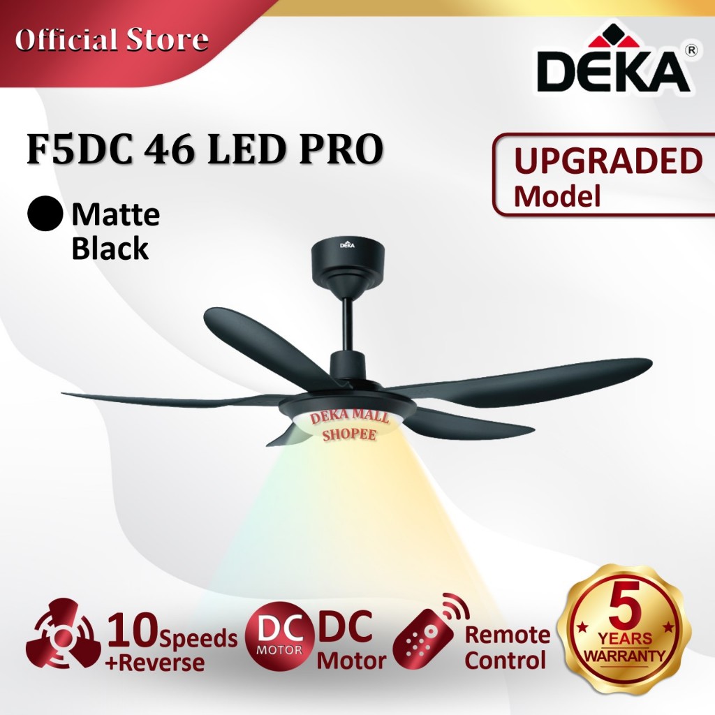 DEKA F5DC PRO F5DCL 56" | F5DCBABYL 46" 5 Blades DC Motor 20 Speed ...
