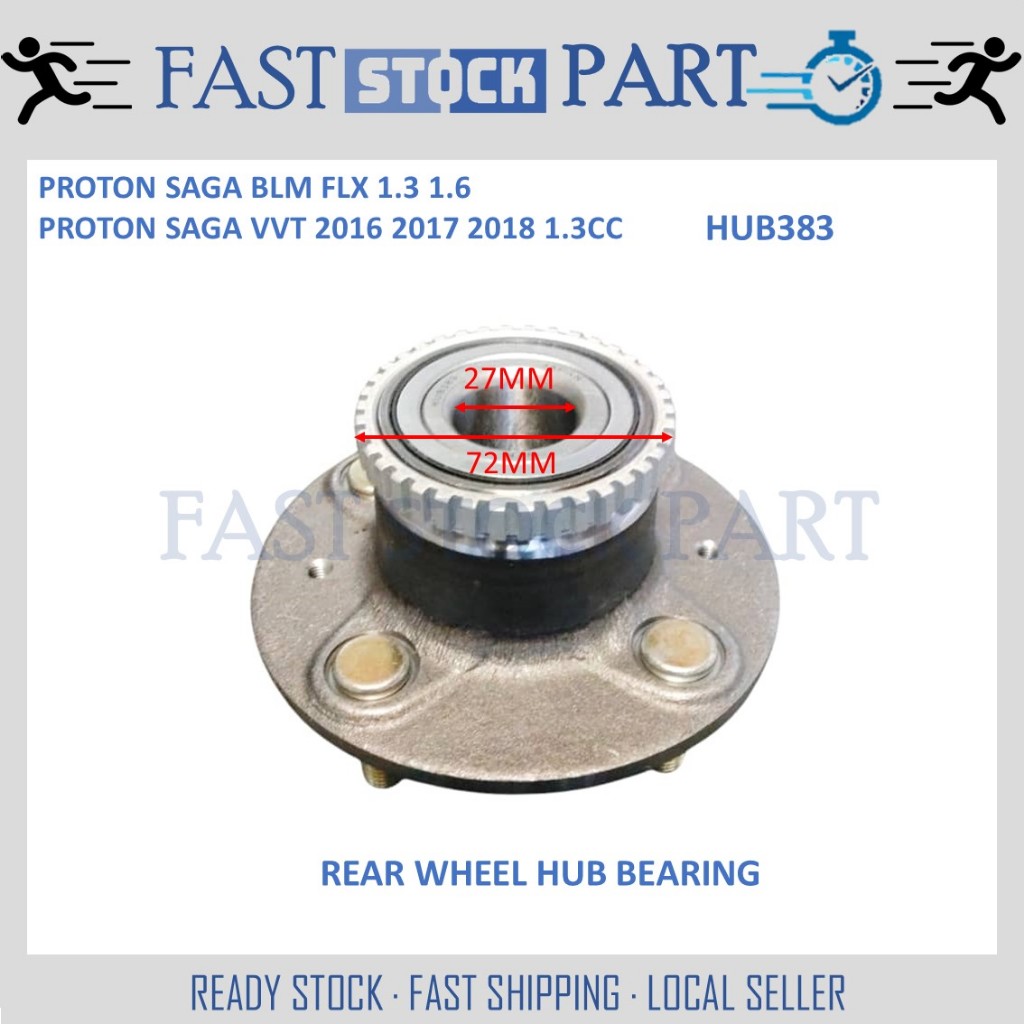 1PC REAR WHEEL HUB BEARING - HUB383 PROTON SAGA BLM FLX 1.3 1.6 / SAGA ...