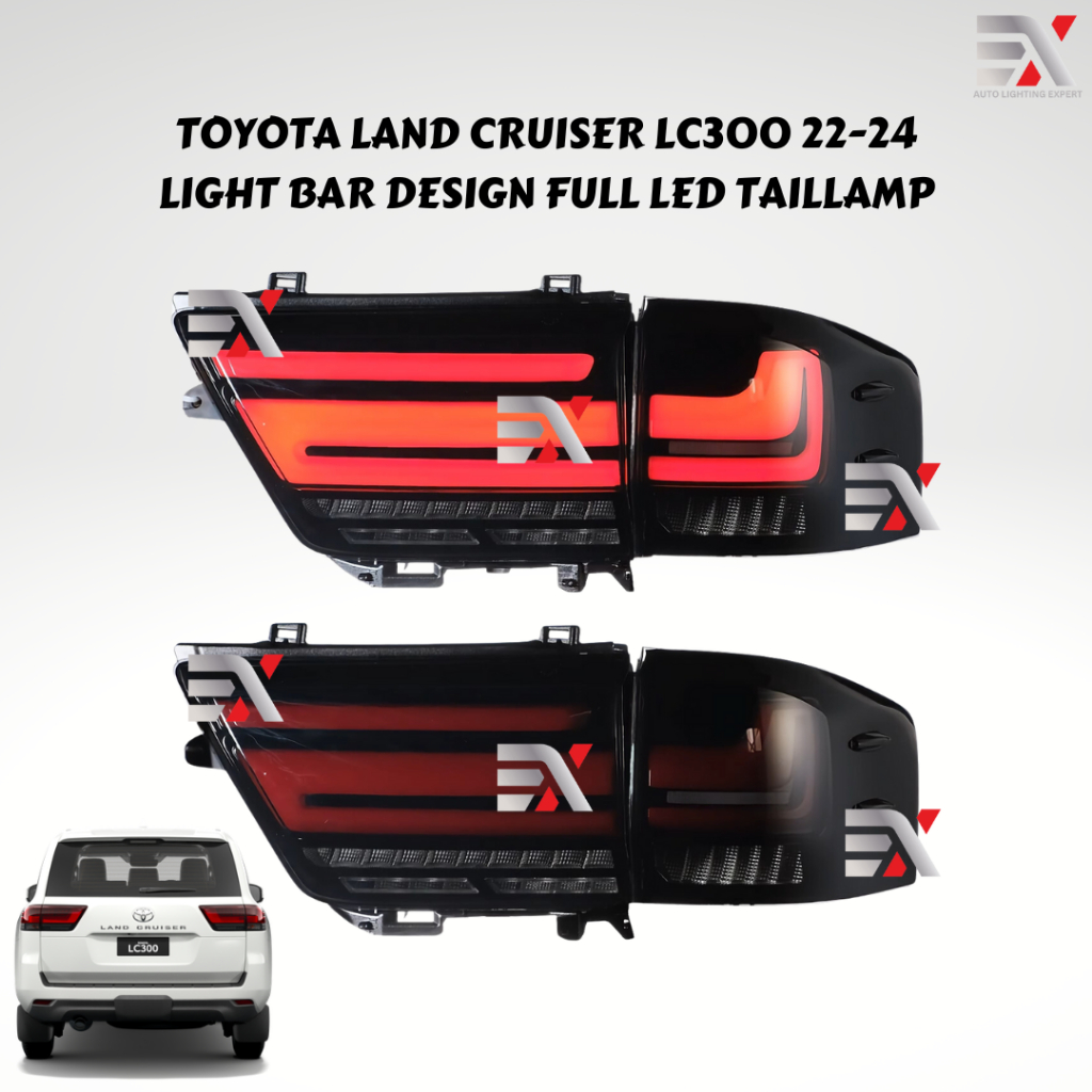 TOYOTA LAND CRUISER LC300 22-24 LED TAIL LAMP - LIGHT BAR DESIGN ...