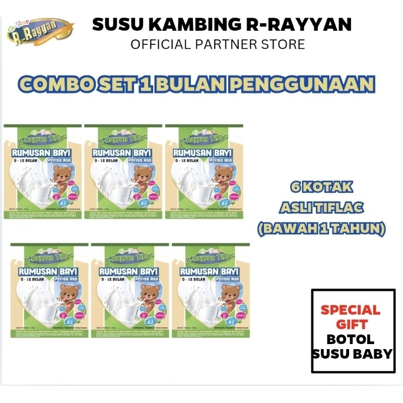 SUSU KAMBING R RAYYAN RUMUSAN BAYI 0-12 BULAN sembelit ekzema alahan ...