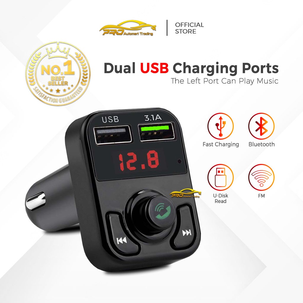 3.1A Multfunction Wireless Car MP3 Player Car Kit Handsfree Bluetooth ...