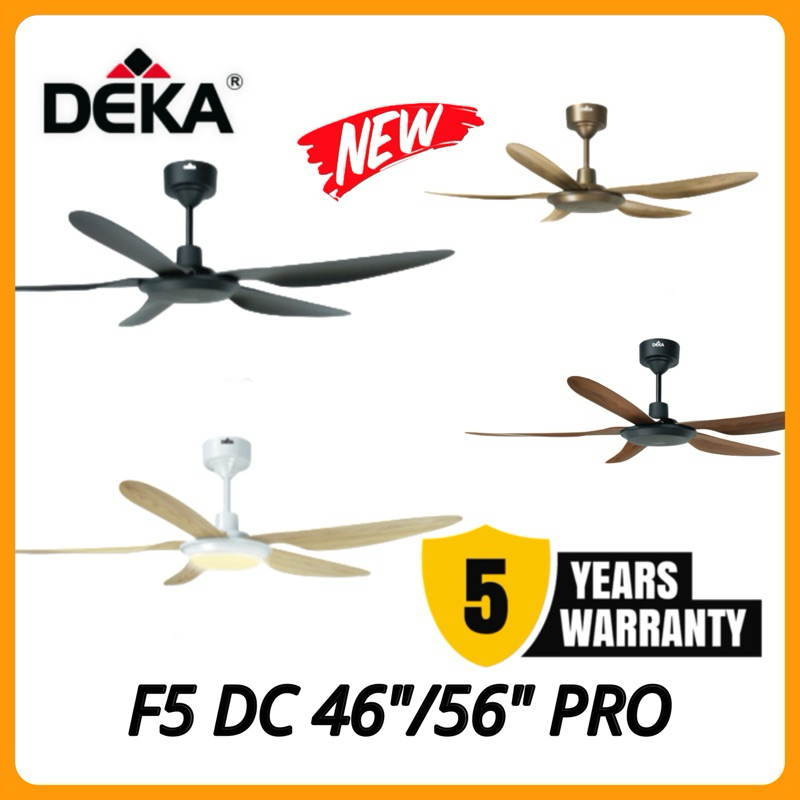 [NEW 2024] DEKA Ceiling Fan F5DC PRO/ F5DCL 56"/ 46” DC Motor 14 Speed ...
