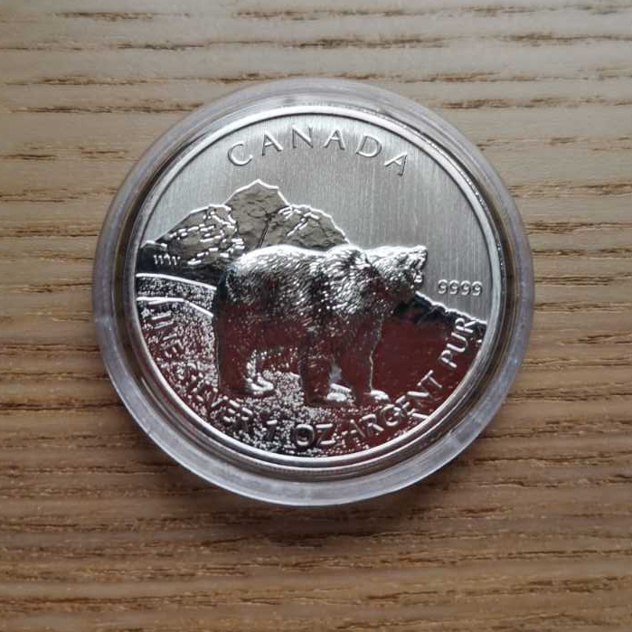 Canada Silver Coin - 2011 Canada Wildlife Series Grizzly Bear 1 oz ...