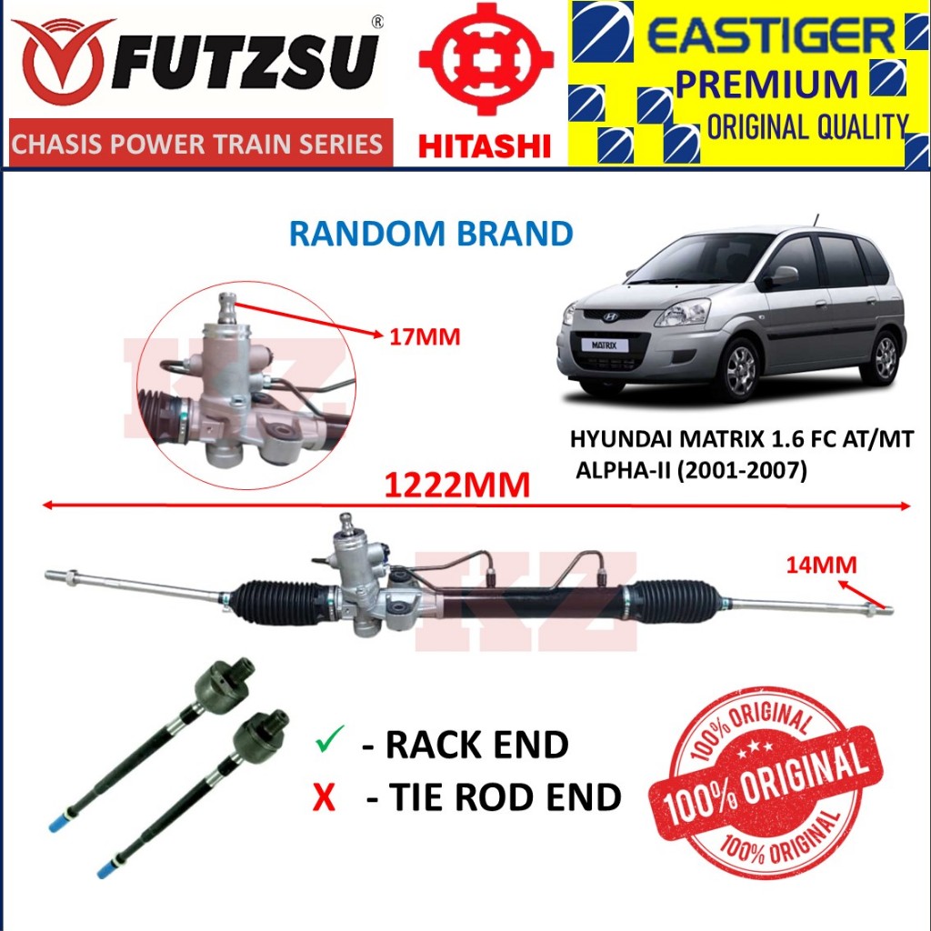 HYUNDAI MATRIX 1.6 FC AT/MT ALPHA-II (2001-2007) POWER STEERING RACK ...