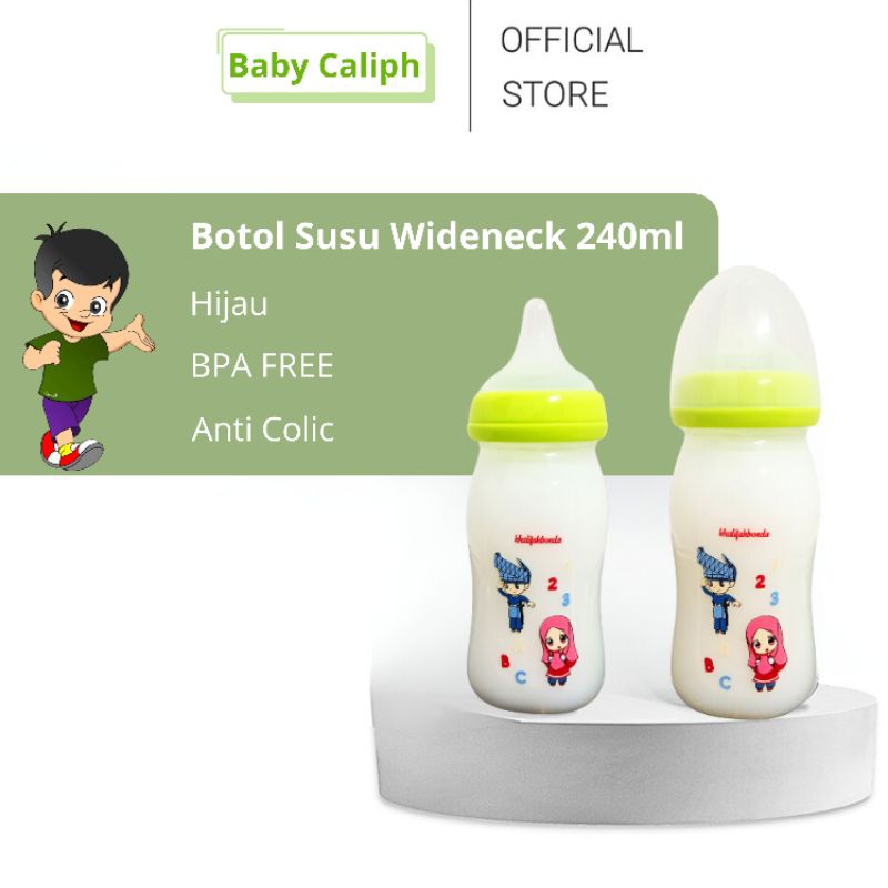 Botol Susu Baby Caliph Warna Hijau 240ml | Shopee Malaysia