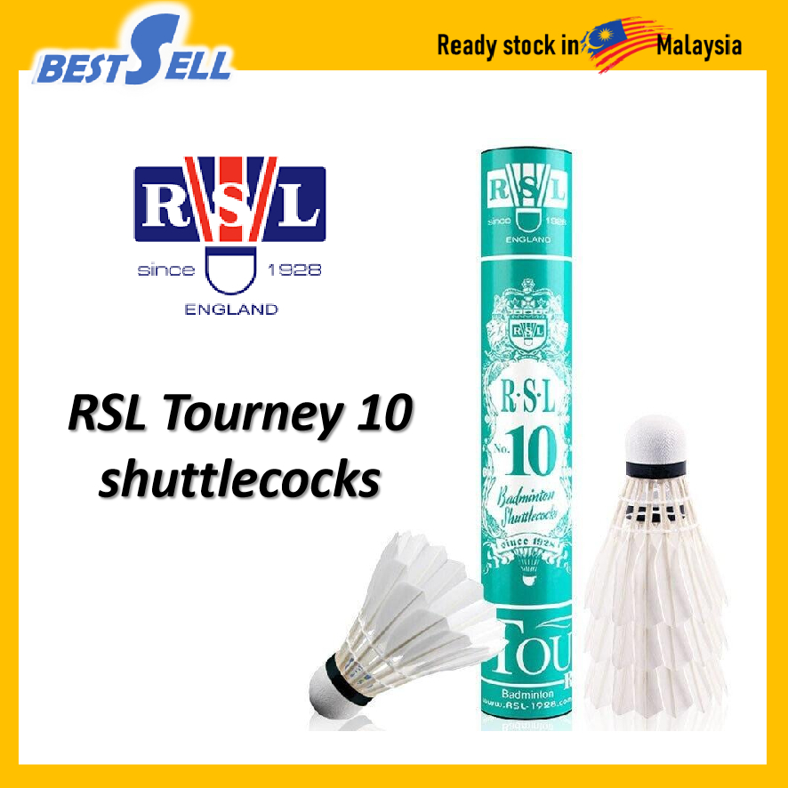 RSL TOURNEY NO:10 Shuttlecocks Grade A OEM 12pcs per tube | Shopee Malaysia