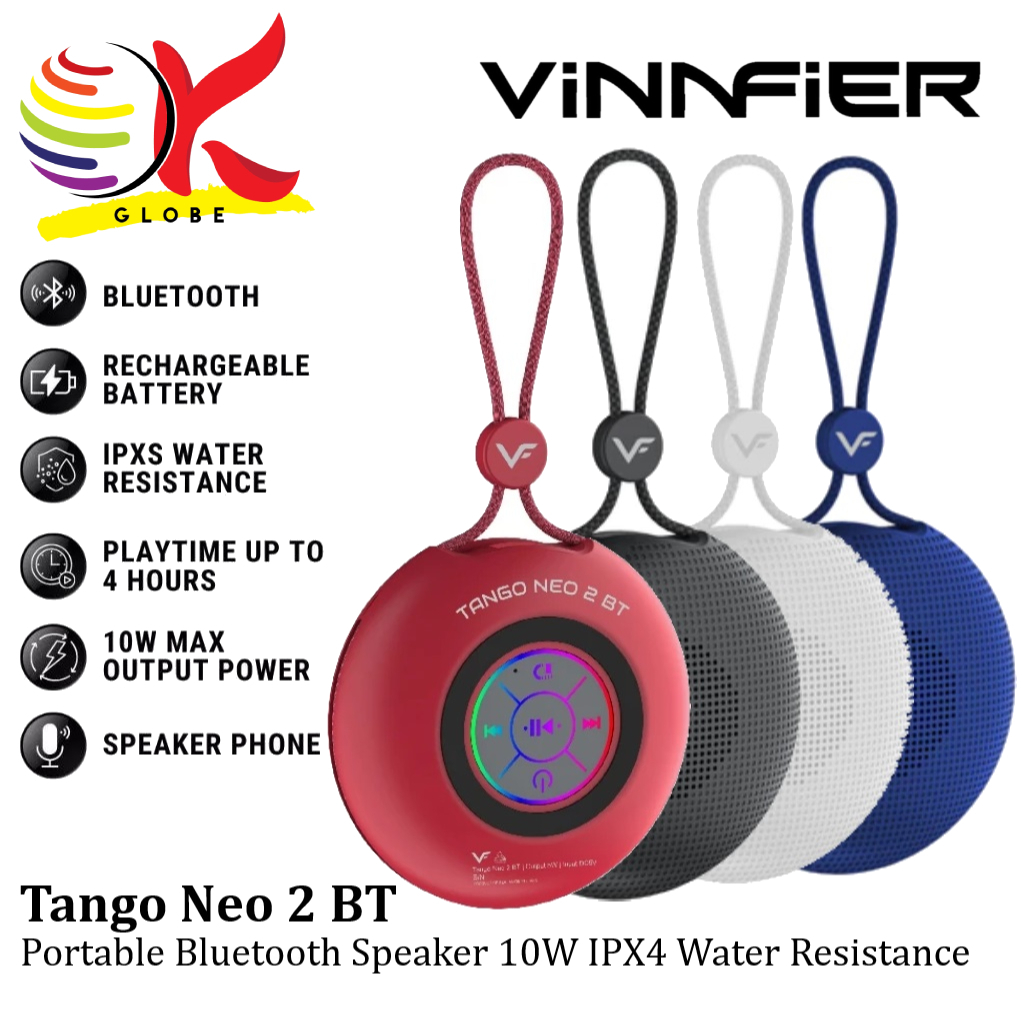 VINNFIER VF TANGO NEO 2 BT PORTABLE BLUETOOTH SPEAKER WITH 10W OUTPUT ...