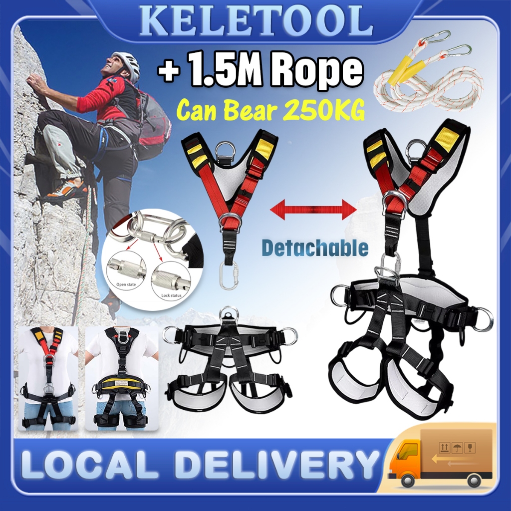 Full Body Safety Harness Outdoor Rock Climbing Tree Rappelling Harness ...