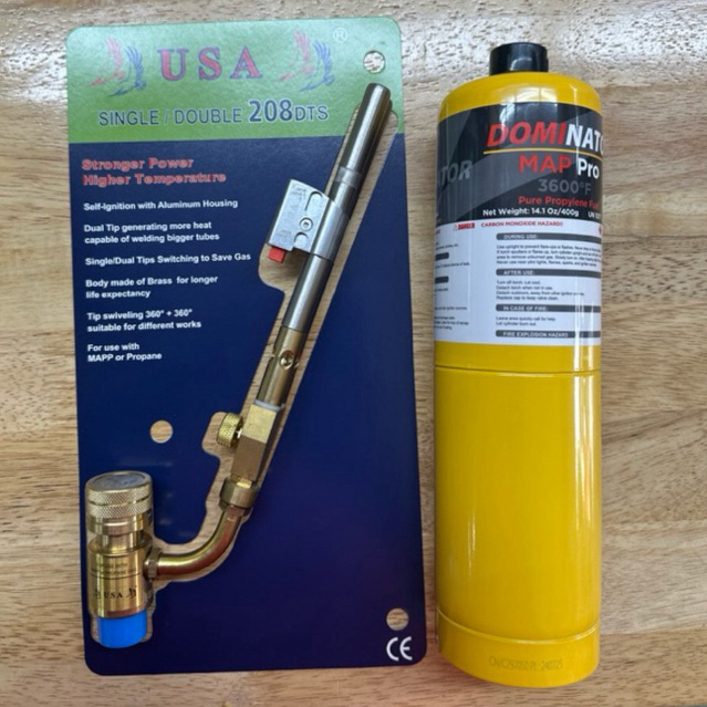 USA Hand double torch 208dt + Mapp gas | Shopee Malaysia