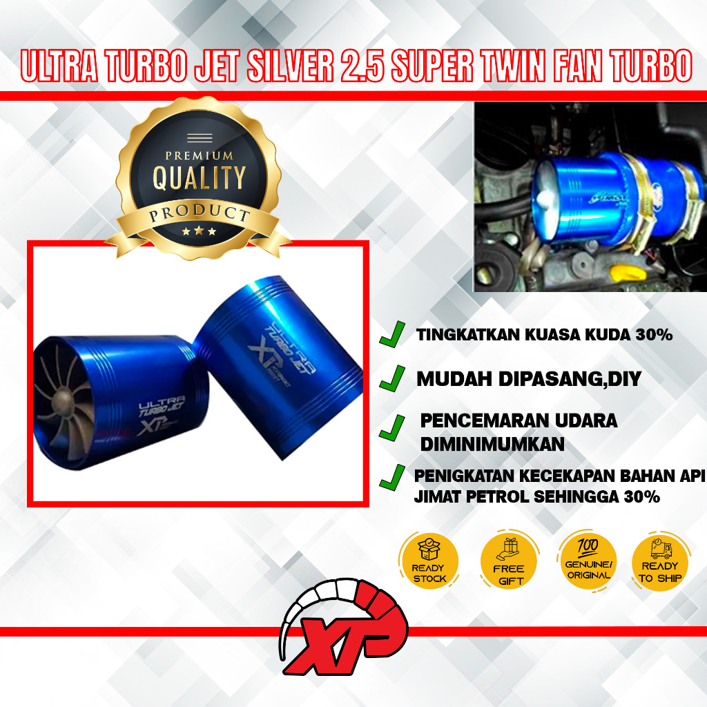 ULTRA TURBO JET SILVER 2.5 Super Twin Fan Turbo USA Jet Universal turbo ...