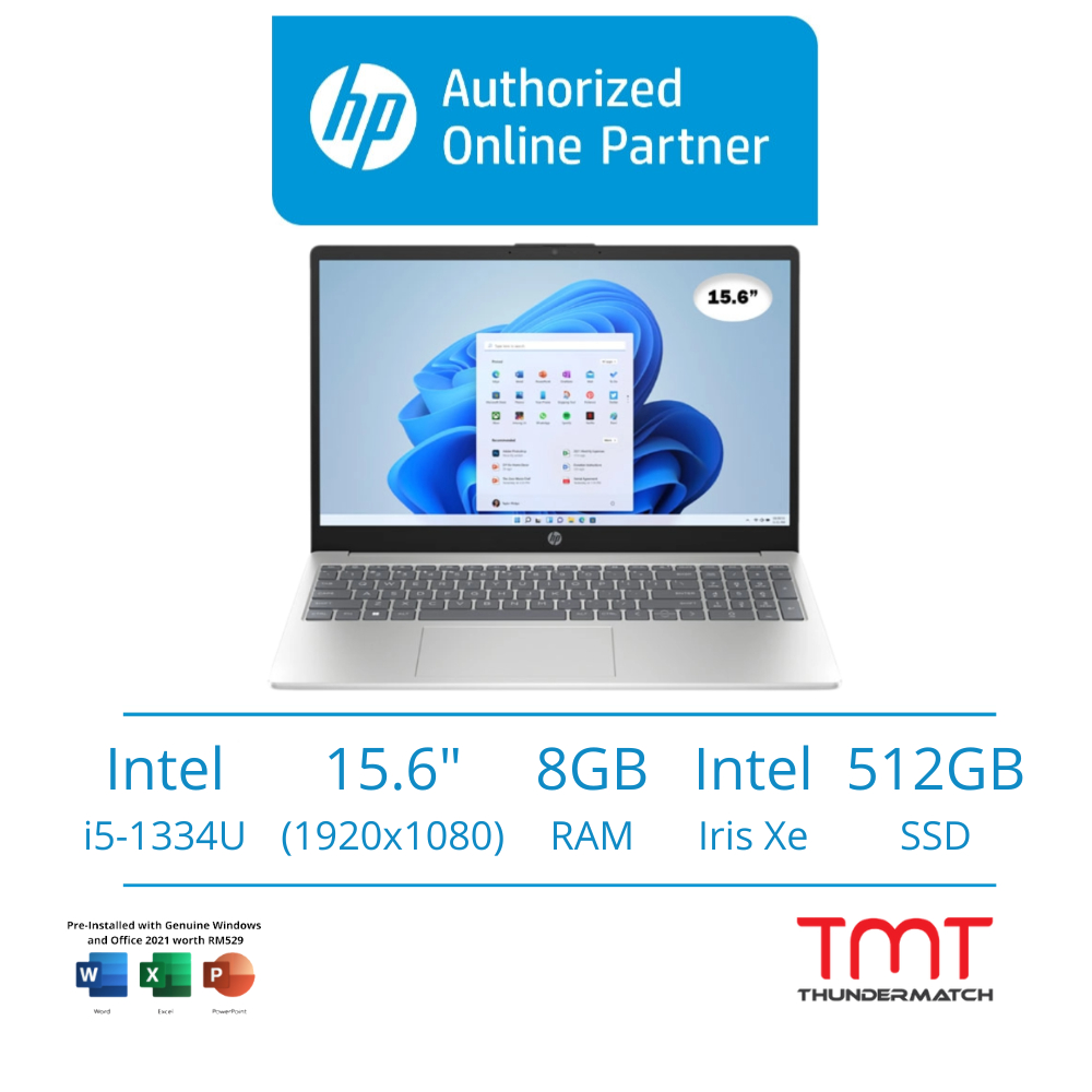 HP 15-fd0386TU/fd0387TU/fd0388TU Laptop | i5-1334U | 8GB RAM 512GB SSD ...