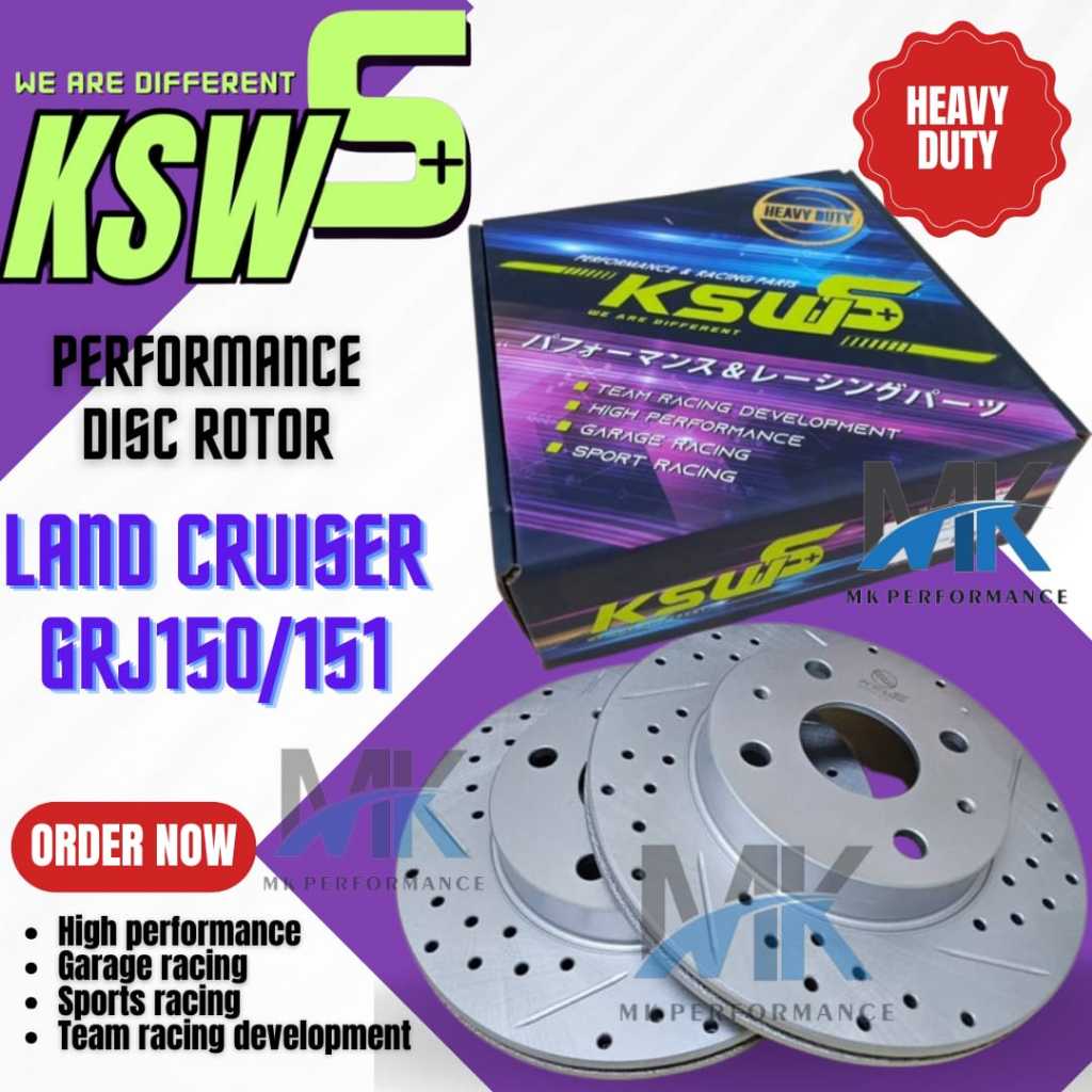 TOYOTA LAND CRUISER PRADO GRJ150/151 - KSW S+ PERFORMANCE DISC ROTOR(1 ...