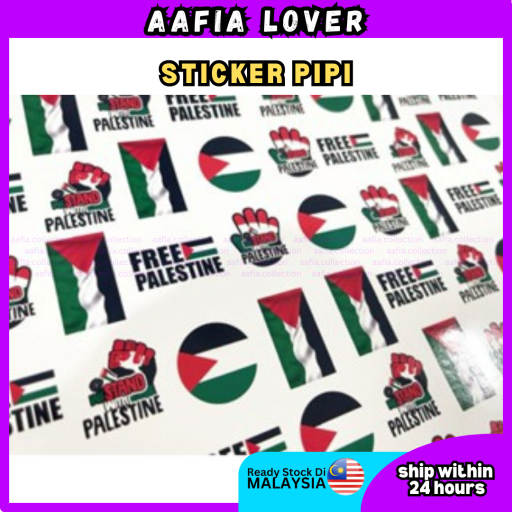 15pcs/RM8 Sticker Pipi Palestin Free Palestine I stand With Palestine ...