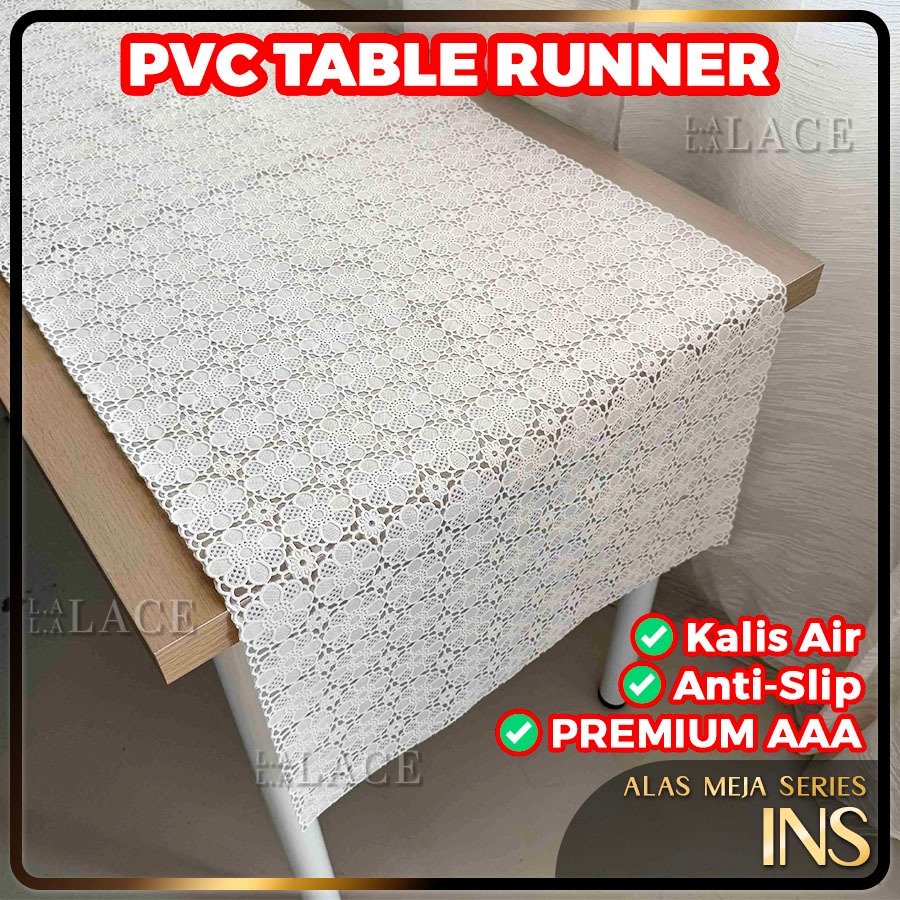 PVC Alas Meja Runner / Table Runner utk Makan / Kopi Ins Minimalist ...