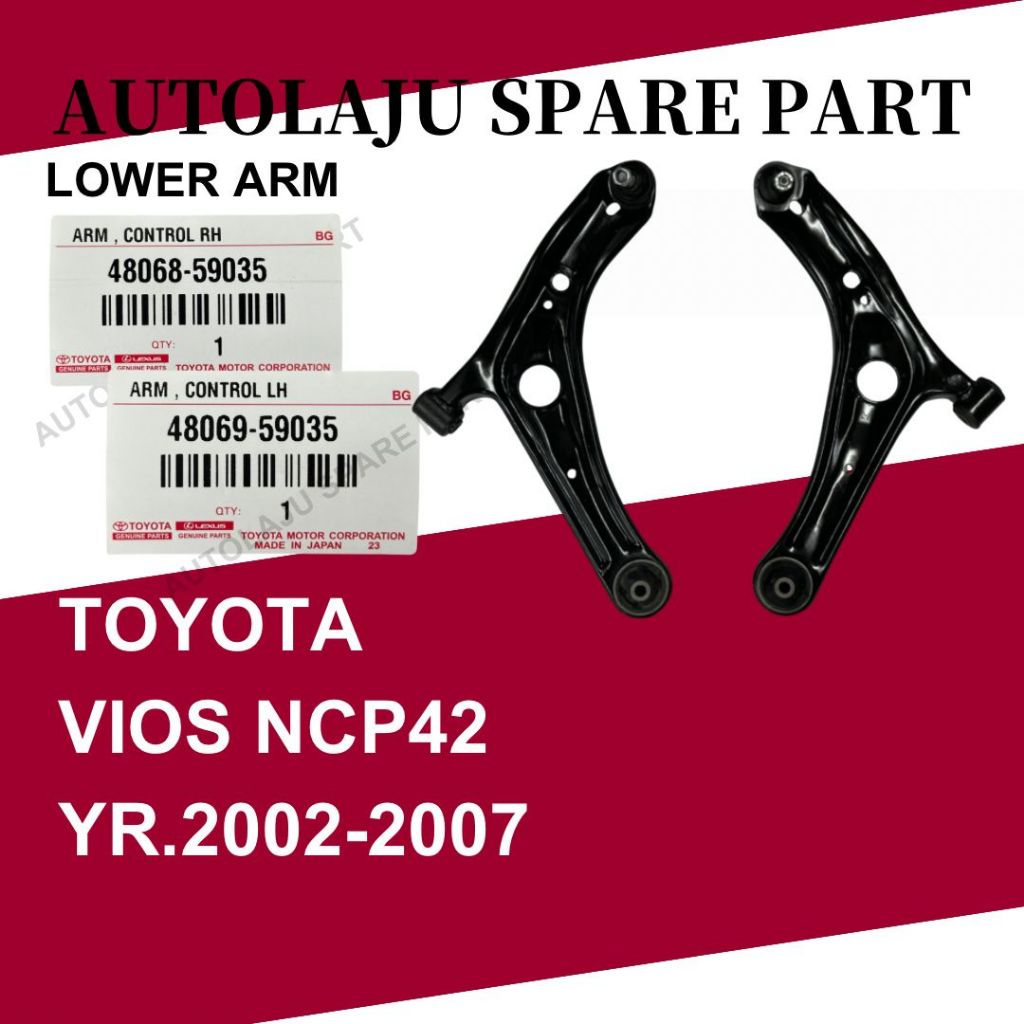 TOYOTA VIOS NCP42 FRONT LOWER ARM TOYOTA GENUINE PARTS 48068-59035 & 48069-59035 | Shopee Malaysia