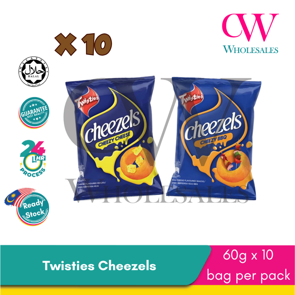 Twisties Cheezels BBQ/Original Cheese Bundle (60g x 10 Pack) | Shopee ...