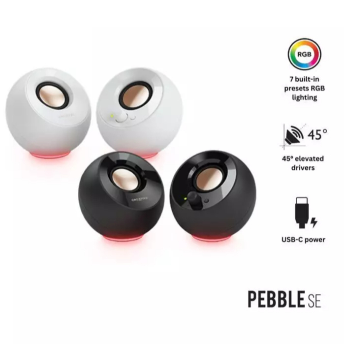 # CREATIVE Pebble SE - Minimalist 2.0 USB-C Powered PC Speakers with ...