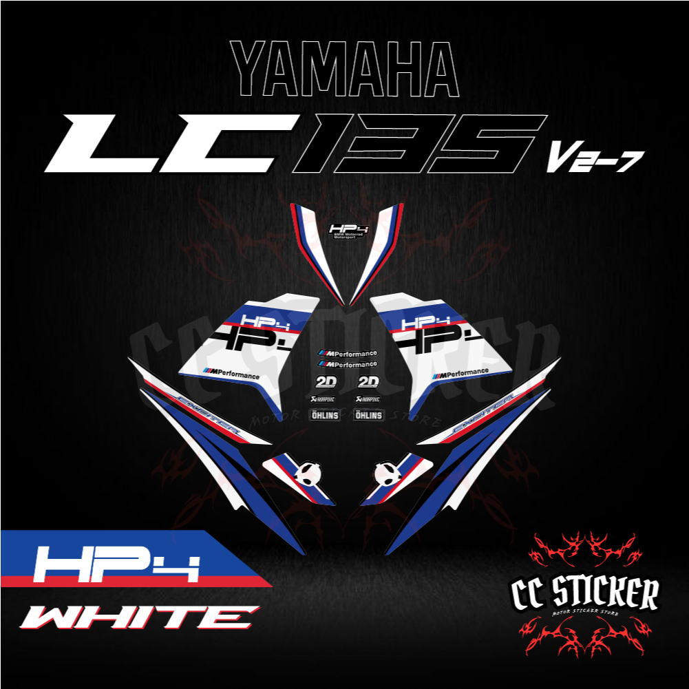 YAMAHA LC135 V2 V3 V4 V5 V6 V7 | MOTOR STICKER STRIPE HP4 VIETNAM ...