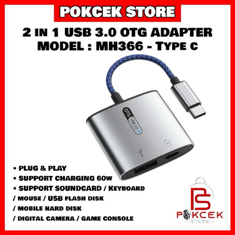 ( MH366 ) 2 IN 1 USB 3.0 OTG ADAPTER TYPE C POKCEK STORE | Shopee Malaysia