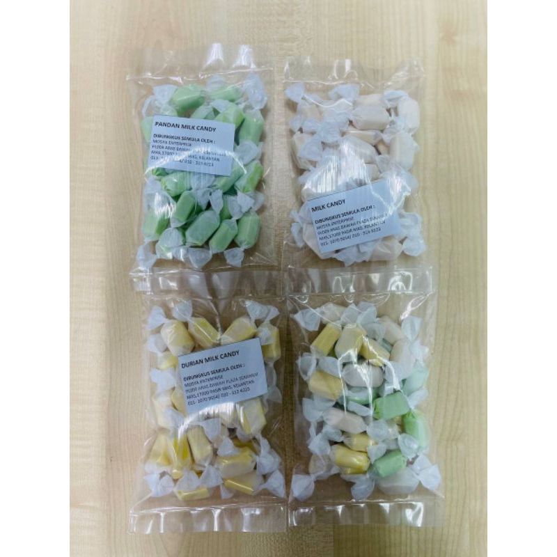 100G GULA-GULA PANDAN DURIAN SUSU PANDAN MILK CANDY COKLAT PANDAN ...