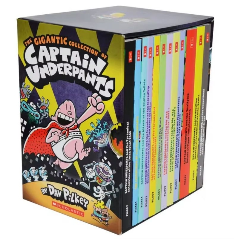 12 Books/set The Gigantic Collection Captain Underpants Comic Book for ...
