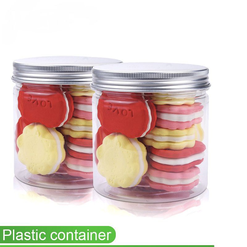 FLOWSY Balang Botol Plastik Biskut Kuih Raya Penutup Silver 65x100 ...