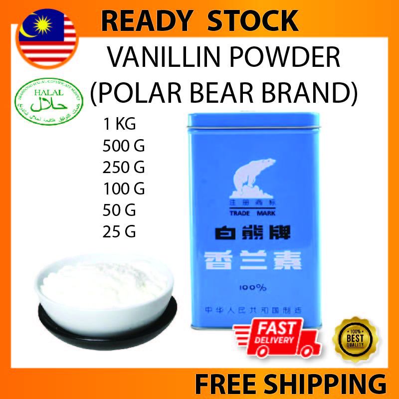 VANILLIN POWDER (POLAR BEAR BRAND) HALAL FOOD GRAD 100g 250g 500g 1kg | Shopee Malaysia