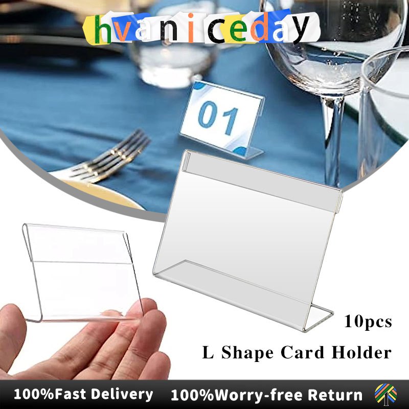 10PCS Acrylic L Shape Card Holder Name Price Card Holder for Retail ...