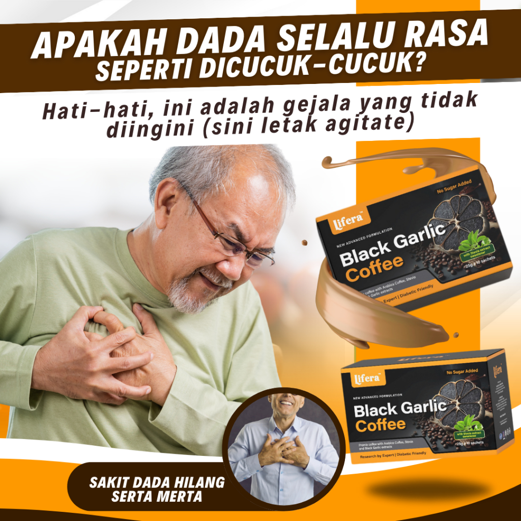 Lifera Black Garlic Coffee – Kopi Tanpa Gula, Stevia, Sesuai untuk ...