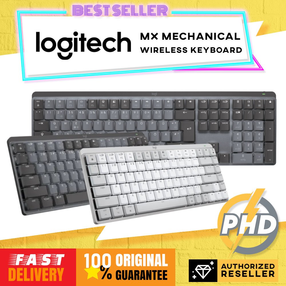 Logitech MX Mechanical Wireless Illuminated Performance Keyboard ...