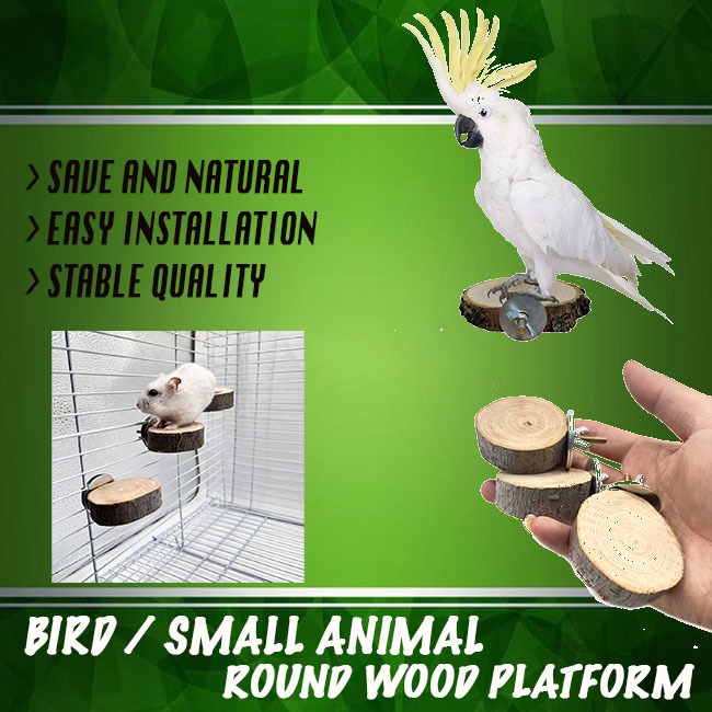 CG Pet Small Animal Wood Platform / Bird Platform Round Wood Series ...