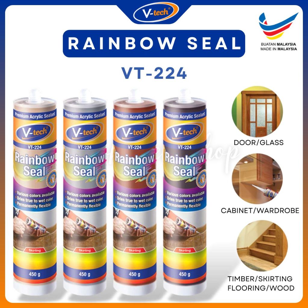 VTech VT-224 Acrylic Sealant Rainbow Various Color Permanently Flexible ...