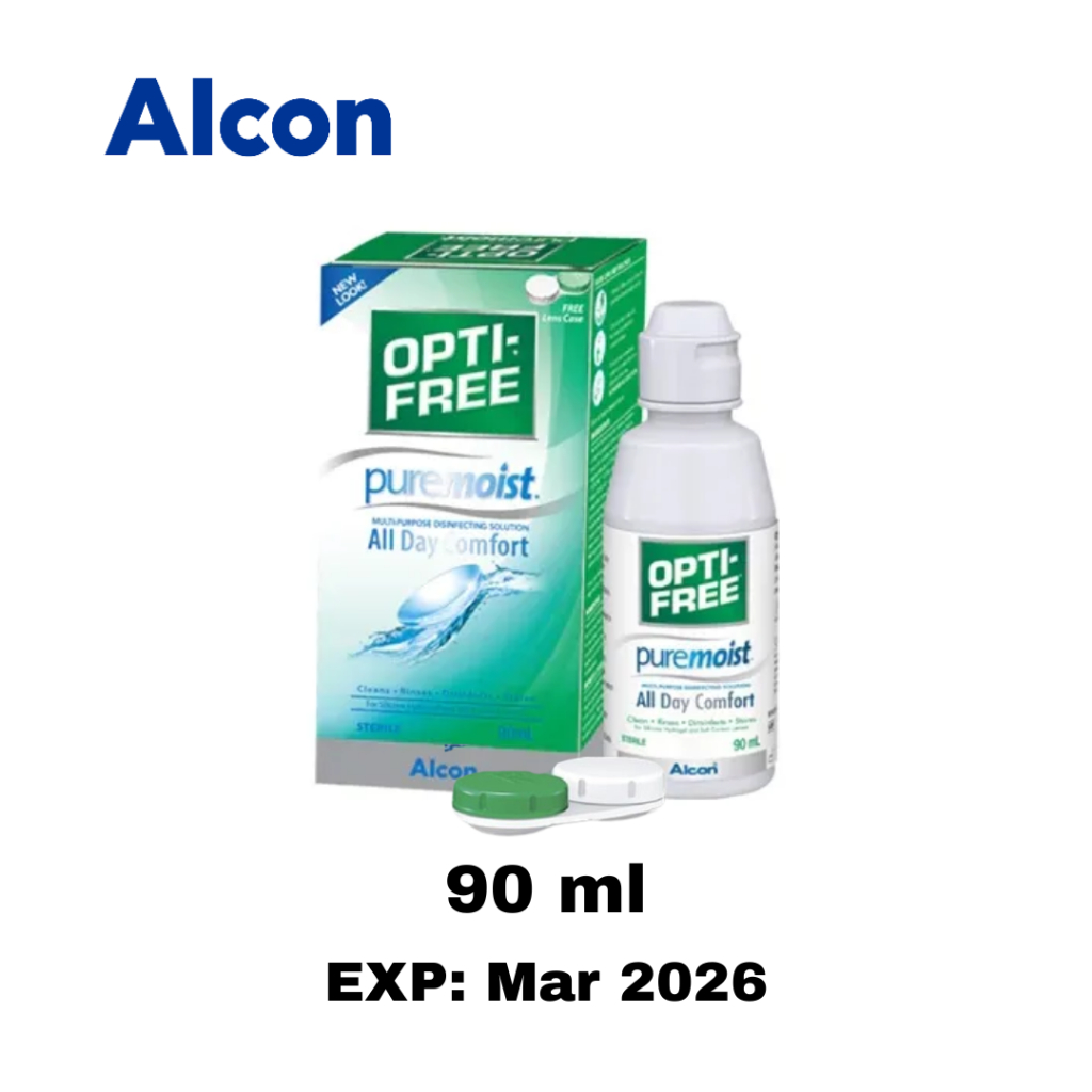 Alcon OPTI-FREE Puremoist Multipurpose Solution 90mL (Travel Pack ...
