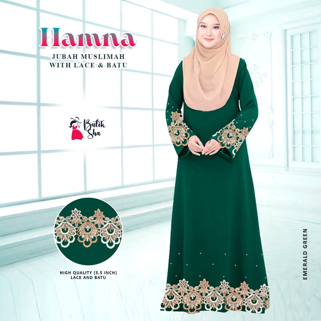 JUBAH ABAYA AFIYAH LACE WITH BATU LATEST DESIGN OF RAYA 2025 | Shopee ...