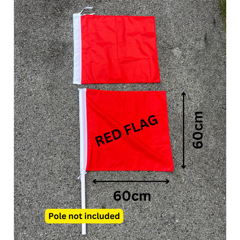 Traffic Red Flag 60cm*60cm TNB Standard Traffic man Flag Bendera Merah ...