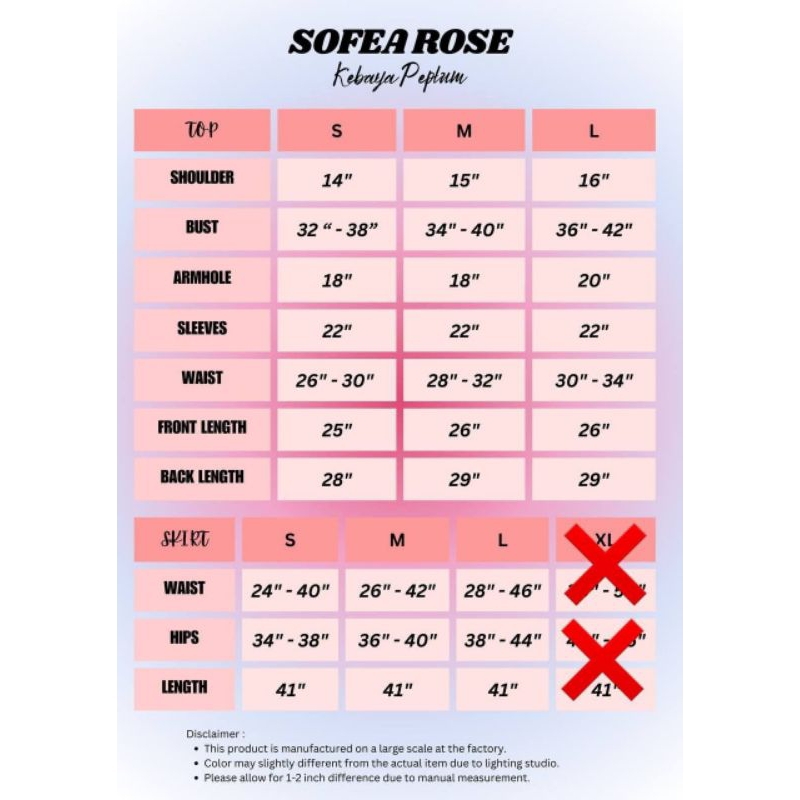 SOFEA ROSE KEBAYA CANTIK | Shopee Malaysia