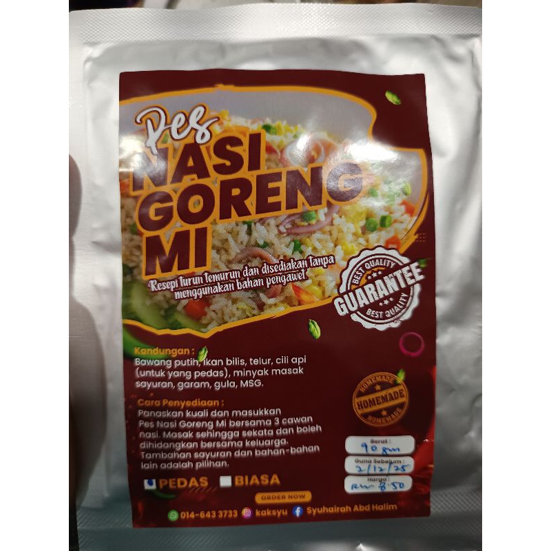 PES NASI GORENG MI YANG SEDAP HOMEMADE RESEPI ASLI | Shopee Malaysia